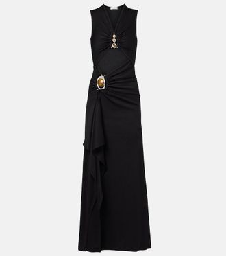 CHRISTOPHER ESBER Verziertes Maxikleid Droplet Crystal