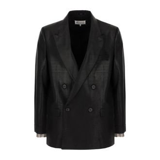 Maison Margiela Homme, Vestes, Noir, Taille: S Blazer Crois&eacute;