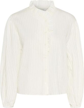 Kaffe Femme, Blouses et Chemises, Blanc, Taille: 44 FR Kasuma Frill Shirt