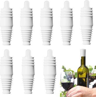 Generico Weinflaschenverschluss, 8 St&uuml;ck, wiederverwendbar, f&uuml;r die Verwendung mit Bier, Getr&auml;nken, Reisen, Zuhause, Bars, Partys, Mahlzeiten, Restaurants und 