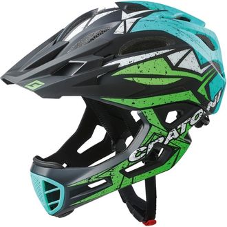 Cratoni helmets GmbH C-Maniac Pro Fahrradhelme Schwarz/Lime/Türkis M L/XL
