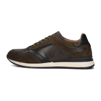Stefano Lauran Braune Leder-Sneaker mit niedrigem Schaft - - Shoes - Herren - Braun - 43 EU