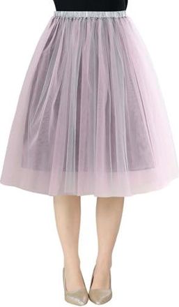 Generic Jupe Tulle Femme Tutu Jupe Jupes Femme Haute Taille Fluide - De F&ecirc;te en Maille D&Eacute;t&eacute; Parfaite pour Sortie Scolaire, Plage Ou C&eacute;l&eacute;bration