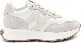 Hogan Low-Top Sneaker - White And Beige Leather Sneakers - Gr. 36,5 (EU) - in Wei&szlig; - f&uuml;r Damen