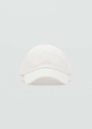 Mango Casquette unie en coton &eacute;cru - Femme - Taille unique - MANGO
