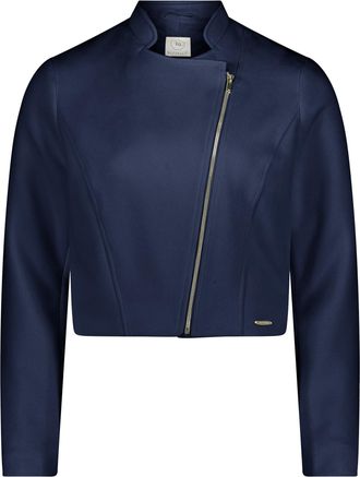 Betty & Co Damen Bikerjacke mit Stehkragen 44, Dunkelblau