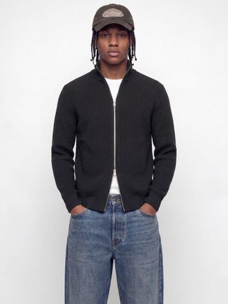 Jack & Jones Strickjacke JJEPERFECT RIB KNIT FULL ZIP CARDIGAN SN Baumwollmischung, mit Rei&szlig;verschluss