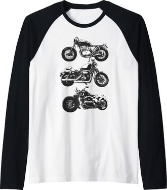 Trendy Apparel Cafe Racer Cruiser and Chopper Motorcycle Raglan