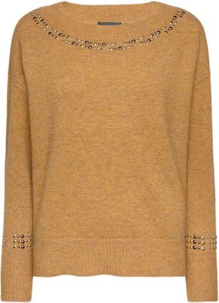 Elena Miro Damen, Strickwaren, Beige, 2XLGr&ouml;&szlig;e