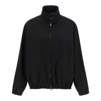 Courr&egrave;ges Baumwoll-Bomberjacke mit Rei&szlig;verschluss - - Jackets - Damen - Schwarzk - M