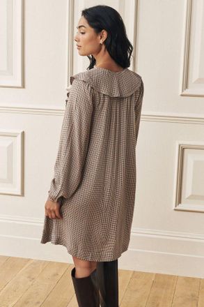 Laura Ashley Minikleid Laura Ashley kariertes Minikleid mit R&uuml;schenfront (1-tlg)