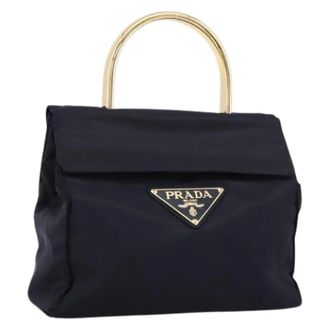 Prada Sac &agrave; main vintage en nylon Pre-owned - Femme - Pre-owned - Bleu - Taille: ONE Size