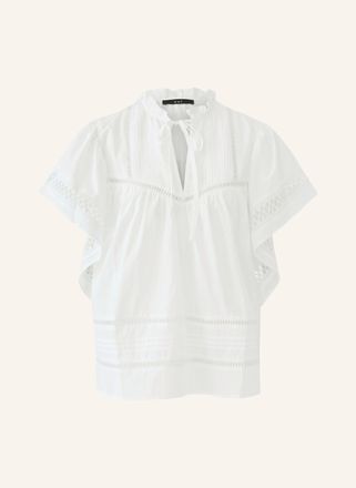 Oui Blusenshirt Mit Lochspitze weiss