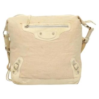 Balenciaga Pre-owned Toile sacs-balenciaga - Femme - Pre-owned - Beige - Taille: ONE Size