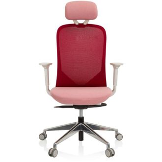 hjh OFFICE [GEBRAUCHT] B-Ware Hjh Office B&uuml;rostuhl Drehstuhl Aveza Pro Netzstoff Stoff Rosa H&ouml;henverstellbar