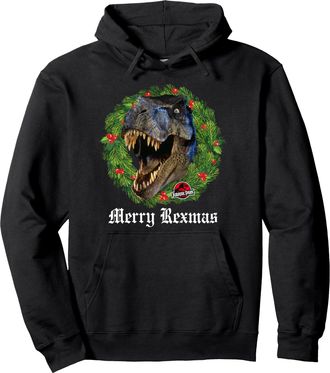 Jurassic Park Christmas Merry Rexmas Pullover Hoodie