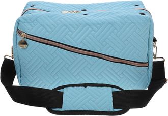 BESTONZON Große Stricktasche mit Reißverschluss Garnaufbewahrungstasche aus Robustem Material Häkeltasche mit Schultergurt und Seitentaschen für Einfache Organi