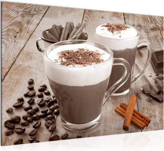 Runa Art Bild K&uuml;che Kaffee Modern Wandbilder Esszimmer K&uuml;chenbilder 1 Teilig - Made In Germany - K&uuml;chenbilder Beige Braun Flur 014515b