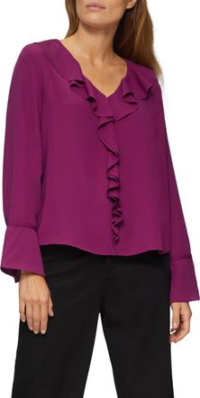 s.Oliver Volantbluse mit V-Ausschnitt