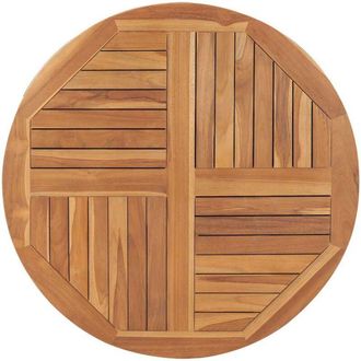 vidaXL Dessus de table Bois de teck solide Rond 2,5 cm 90 cm Vidaxl