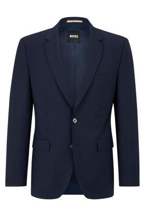 BOSS Herren H-Jasper-MM-C-224 Einreihiges Jackett aus Woll-Mix Dunkelblau 102
