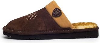 Ariat 2842 Silversmith Pantoufles en daim et mousse rembourrée à bout carré pour homme, Chocolat/châtaigne, 44.5 EU