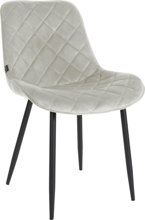 Clp Stuhl Springs Samt I Esszimmerstuhl Mit Hochwertiger Polsterung I Besucherstuhl Mit 4-Fu&szlig; Metallgestell, Farbe:Creme