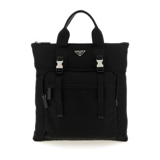Prada Nylon- und Leder-Henkeltasche - - Bags - Herren - Schwarzk - ONE SIZE