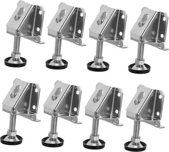 DOITOOL 8 St&uuml;ck Teiliges Schwere M&ouml;belverstellf&uuml;&szlig;e mit Schraubgewinde und Sicherungsmuttern rutschfeste H&ouml;henverstellbare M&ouml;belbeine f&uuml;r Schr&auml;nke Werkb&auml;nke un