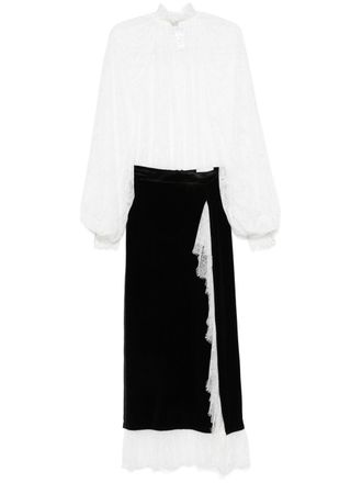 Ana Radu ensemble-jupe à détails en dentelle - Noir