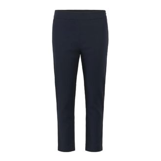Part Two Pantalon bleu marine &agrave; taille &eacute;lastique et longueur raccourcie - Femme - Pantalons - Bleu - Taille: 40 FR