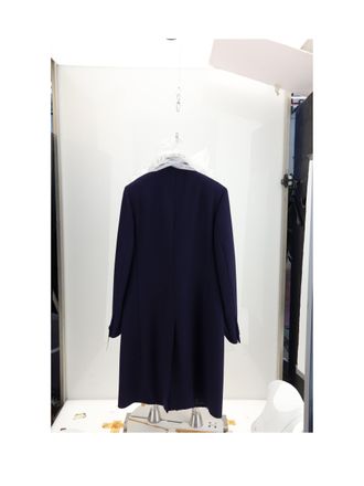 Dior Mens Coat Blue Fleece Wool