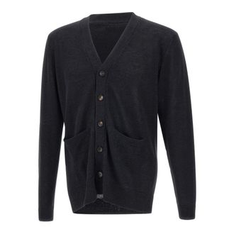 FILIPPO DE LAURENTIIS Homme, Pulls, Noir, Taille: L Cardigan Boutonn&eacute;