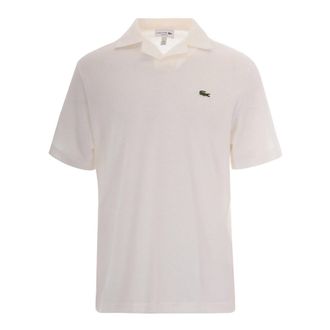 Lacoste Homme, Tops, Beige, Taille: S Polo en coton et lin coupe classique