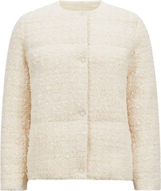 Moncler Doudoune courte en tweed Gerberoy