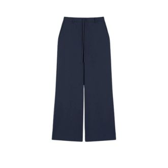 Max Mara Strick-de-Strick-Jerseyhose mit Kordelzug - - Trousers - Damen - Blau - XS