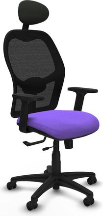 Piqueras y Crespo Neigbarer Schreibtischstuhl mit 2D-Armen, h&ouml;henverstellbarer Lendenwirbelst&uuml;tze und festem Kopfteil, ausgestattet mit Syncro/Traslack und Schneidescha