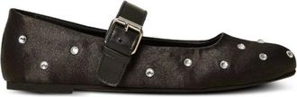 Twinset Femme, Chaussures, Noir, Taille: 37 EU Ballerines Mary Jane en satin avec strass