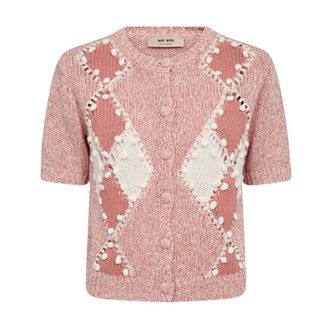 Mos Mosh MOS Mosh, Femme, Pulls, Rose, Taille: 38 FR MMElio SSKnit Cardigan