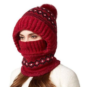 Generic Chapeaux dhiver pour femmes,Couvre-t&ecirc;te r&eacute;glable coupe-vent tricot&eacute; - Bonnet dhiver &eacute;pais pour femmes Bonnet tricot&eacute; chaud | Convient pour le ski, lut
