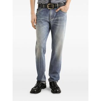 Dolce & Gabbana Slim-Fit Cotton Jeans - Blue