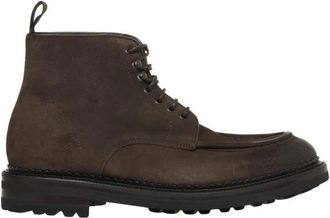 Green George Stiefel - Lace-Up Ankle Boots In Nubuck Leather - Gr. 10 - in Schwarz - für Damen