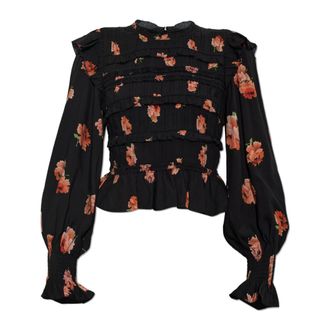AllSaints Femme, Blouses et Chemises, Noir, Taille: 36 FR Lauren Shirt