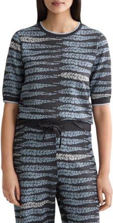 Scotch & Soda Pull en Tricot Jacquard Lurex pour Femme, Anthracite A U078, XL