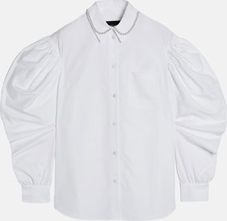 Simone Rocha Herrenhemd Mit Drapierten &Auml;rmeln Und Stickerei