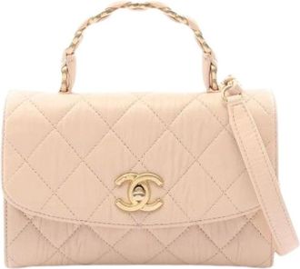 Chanel Pre-owned Sac bandouli&egrave;re matelass&eacute; en cuir 2-en-1 - Femme - Pre-owned - Beige - Taille: ONE Size