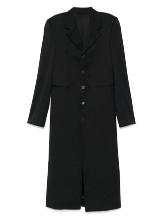 Balenciaga manteau droit &agrave; simple boutonnage - Noir