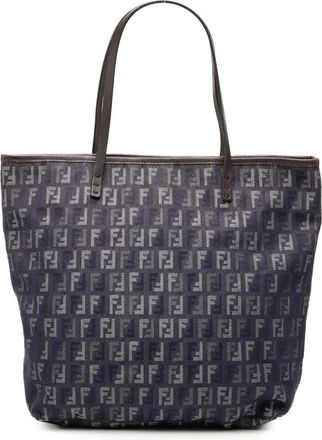 Fendi Shopper - Zucchino Denim Tote - Gr. unisize - in Blau - für Damen