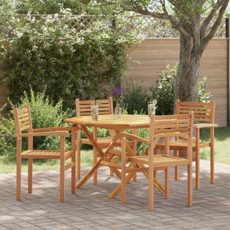 vidaXL Vidaxl - Chaises empilables de jardin 4 pcs Marron 55,5 x 55,5 x 90 cm