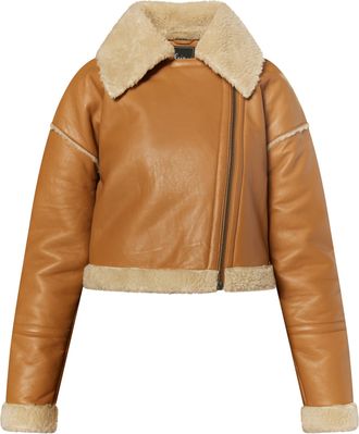 Faina Lederjacke Damen Cognac